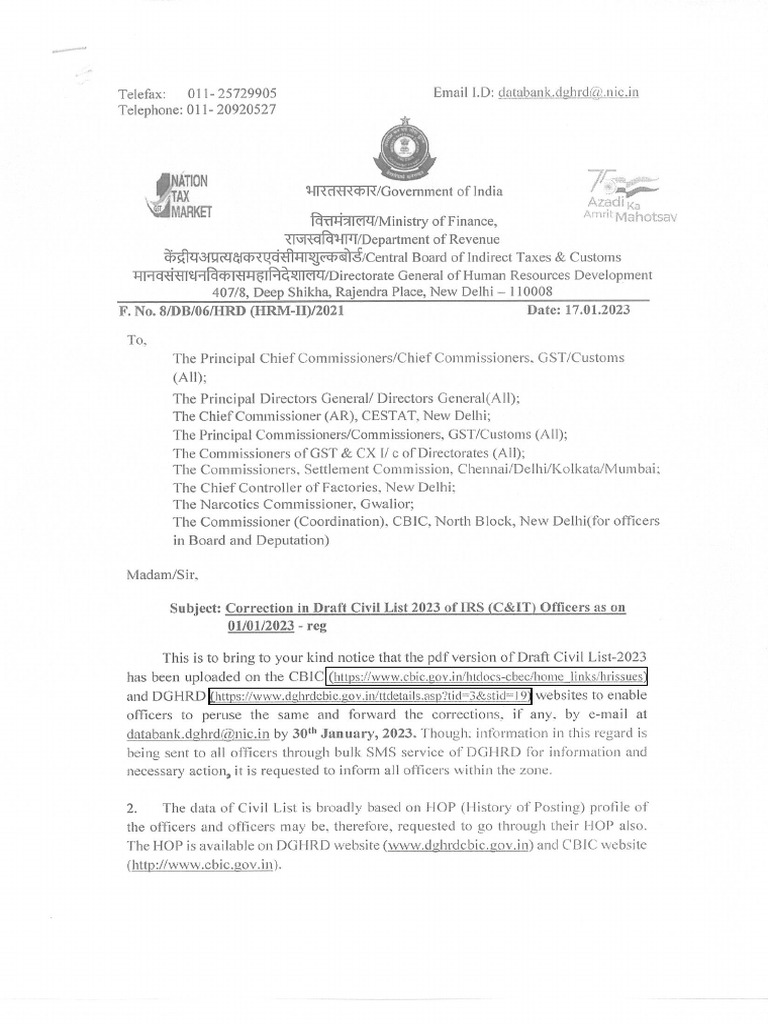 Civil List Document | PDF | Government Finances | Trade