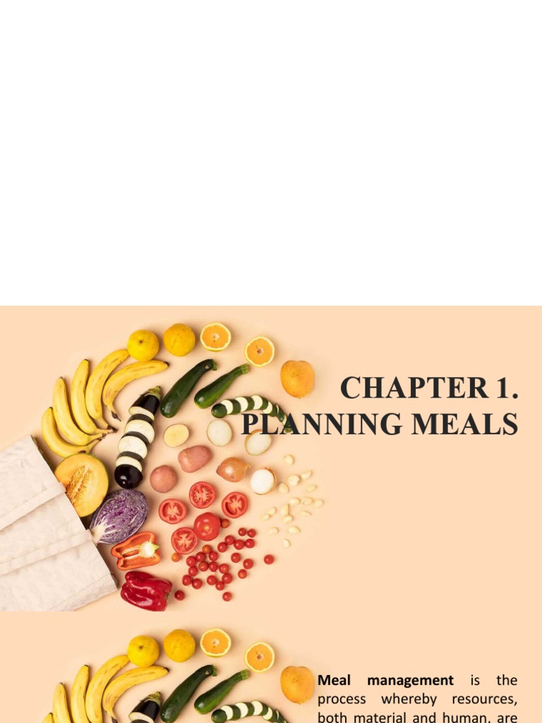 Chapter 1 Meal Management | PDF | Meal | Umami