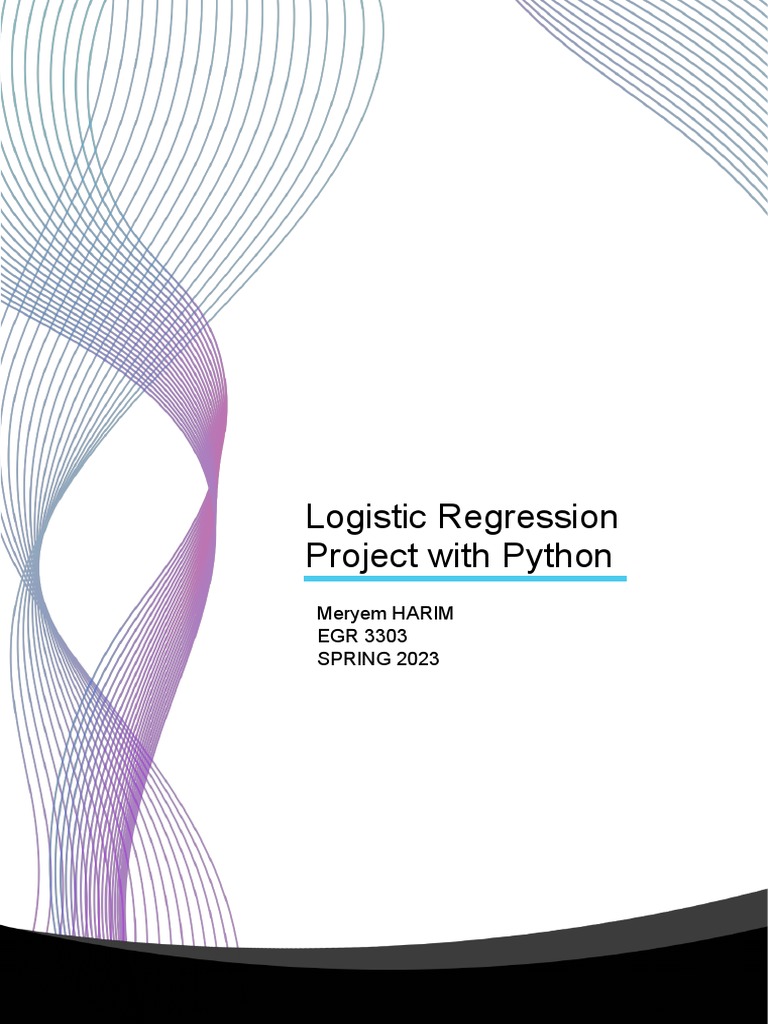Logistic Regression Project With Python Pdf Logistic Regression Regression Analysis