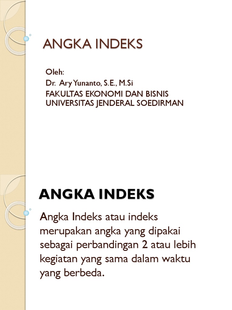 Bab 14. Angka Indeks | PDF