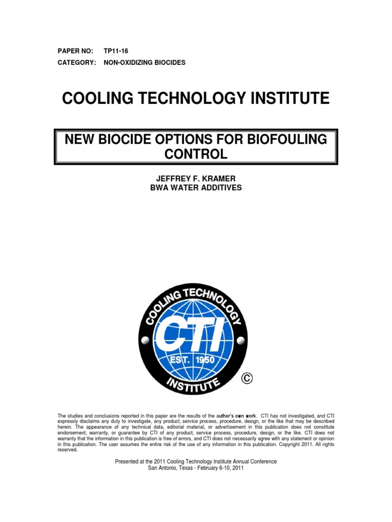 CTI New Biocide Approach | PDF