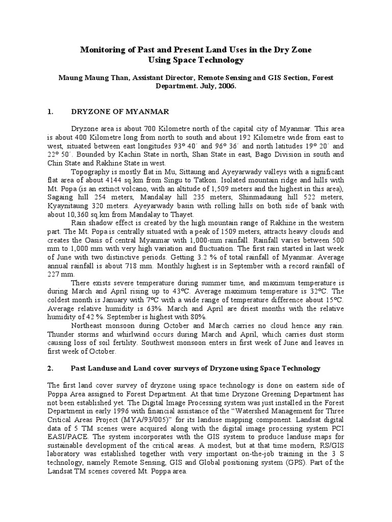 Dry Zone | PDF | Geographic Information System | Forests