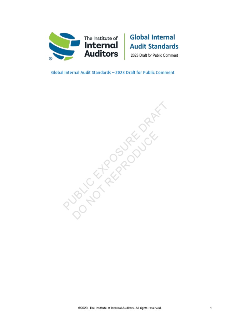 Iia Global Internal Audit Standards Public Comment Draft English v2 ... Iia Global Internal Audit Standards Public Comment Draft English v2 ...