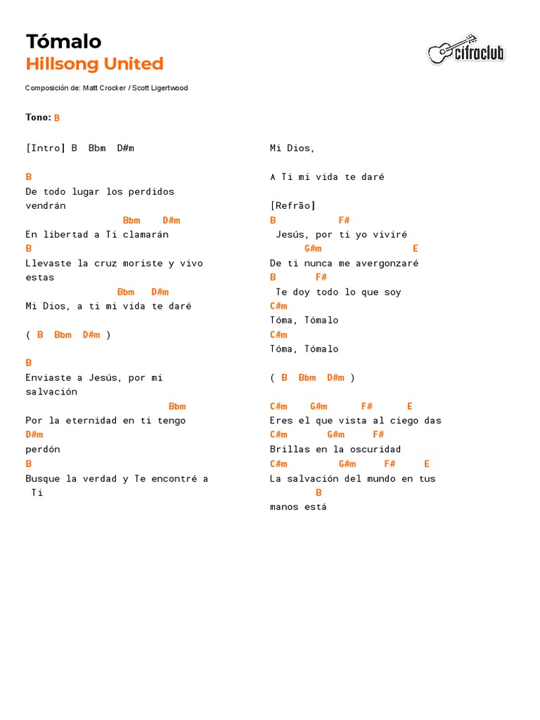 Cifra Club - Hillsong United - Tómalo | PDF