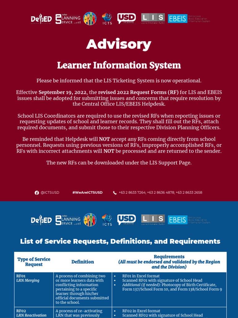 New Rfs Advisory | PDF