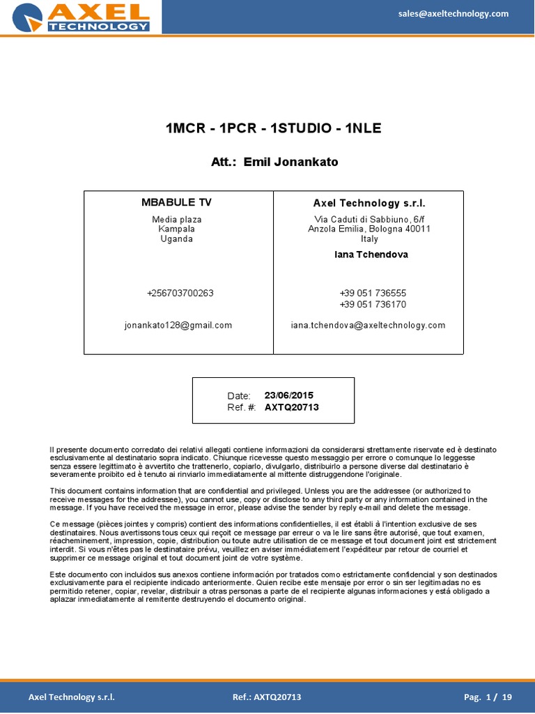 TV Boq - 1MCR - 1PCR - 1studio - 1nle | PDF
