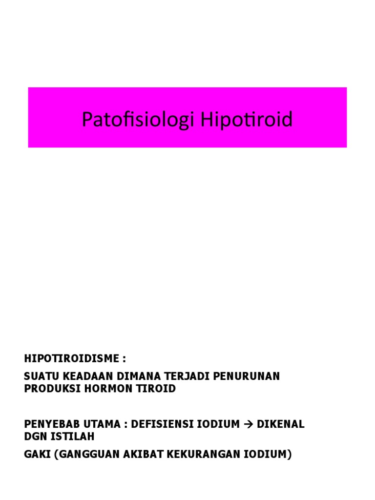 Patofisiologi Hipotiroid | PDF