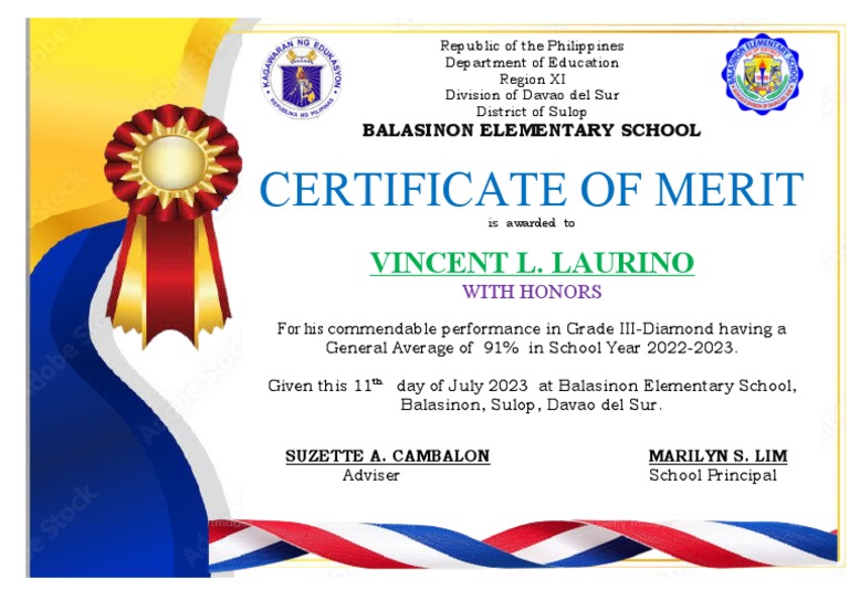 Certificate for Recognition | PDF