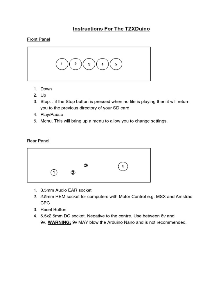 Instructions For The TZXDuino v1.2 | Download Free PDF | Computing | Classes Of Computers