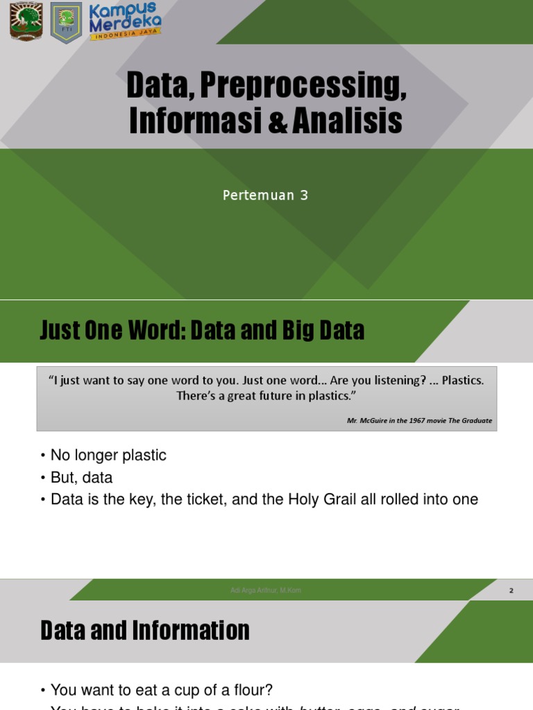 P3 - Data, Preprocessing, Informasi, & Analisis | PDF | Business ...