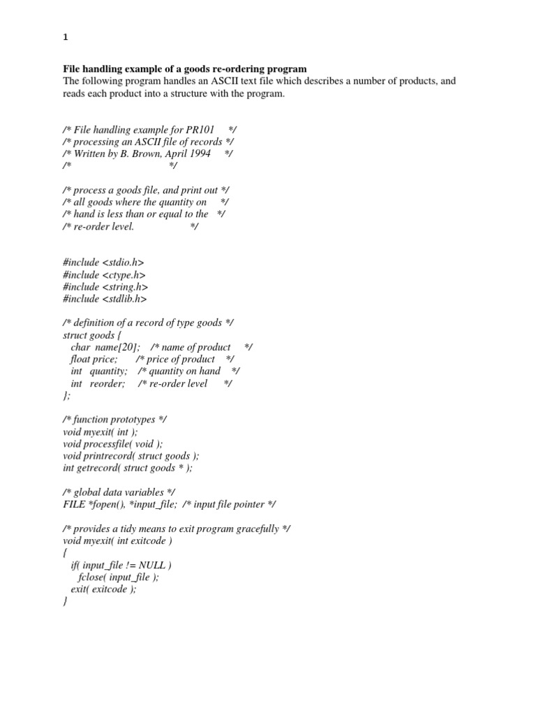 File - Handling Exam | PDF | Pointer (Computer Programming) | C ...