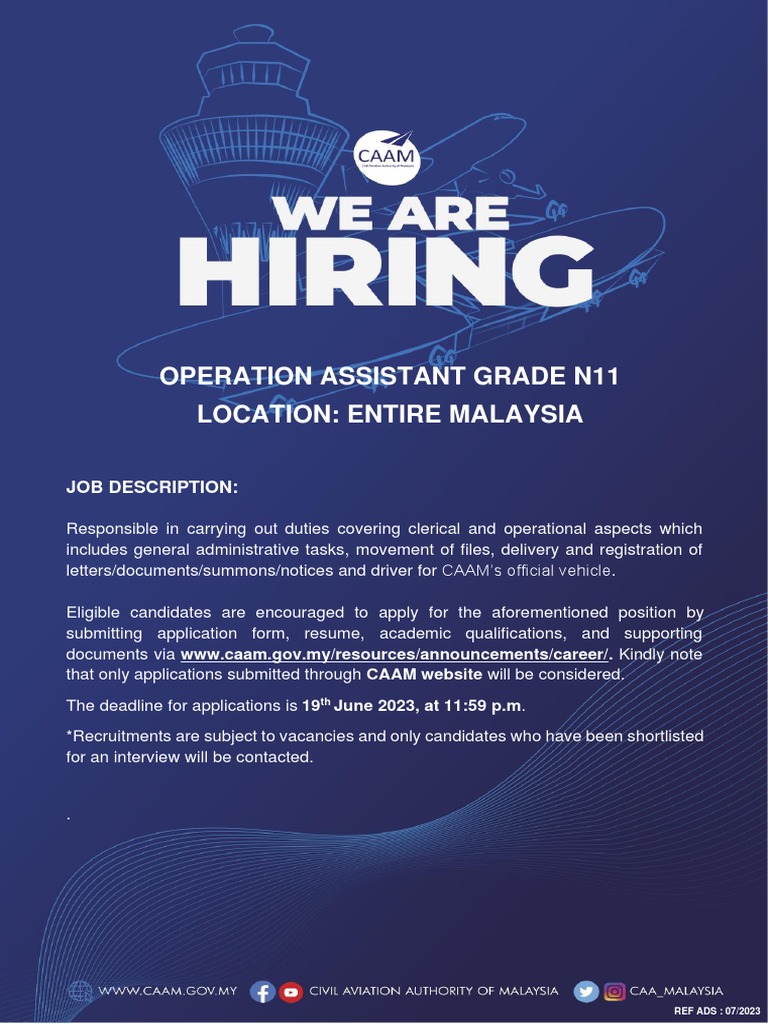 Operation Assistant Grade N11 | PDF