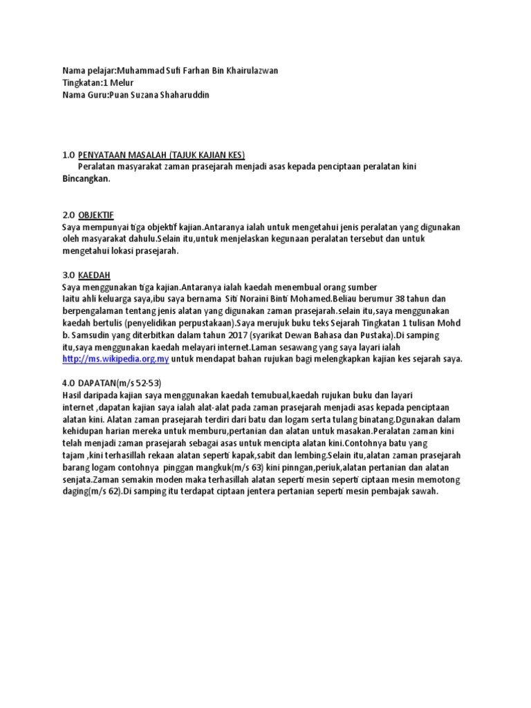 Sejarah Tingkatan 1 (1) | PDF