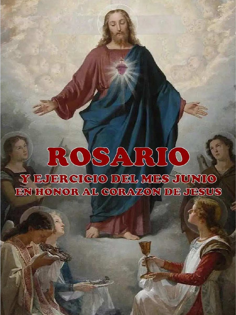 Rosario de junio al Sagrado Corazón | PDF | Rosario | María, madre de Jesús
