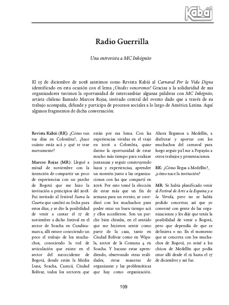 17 Radio Guerrilla | PDF | America latina