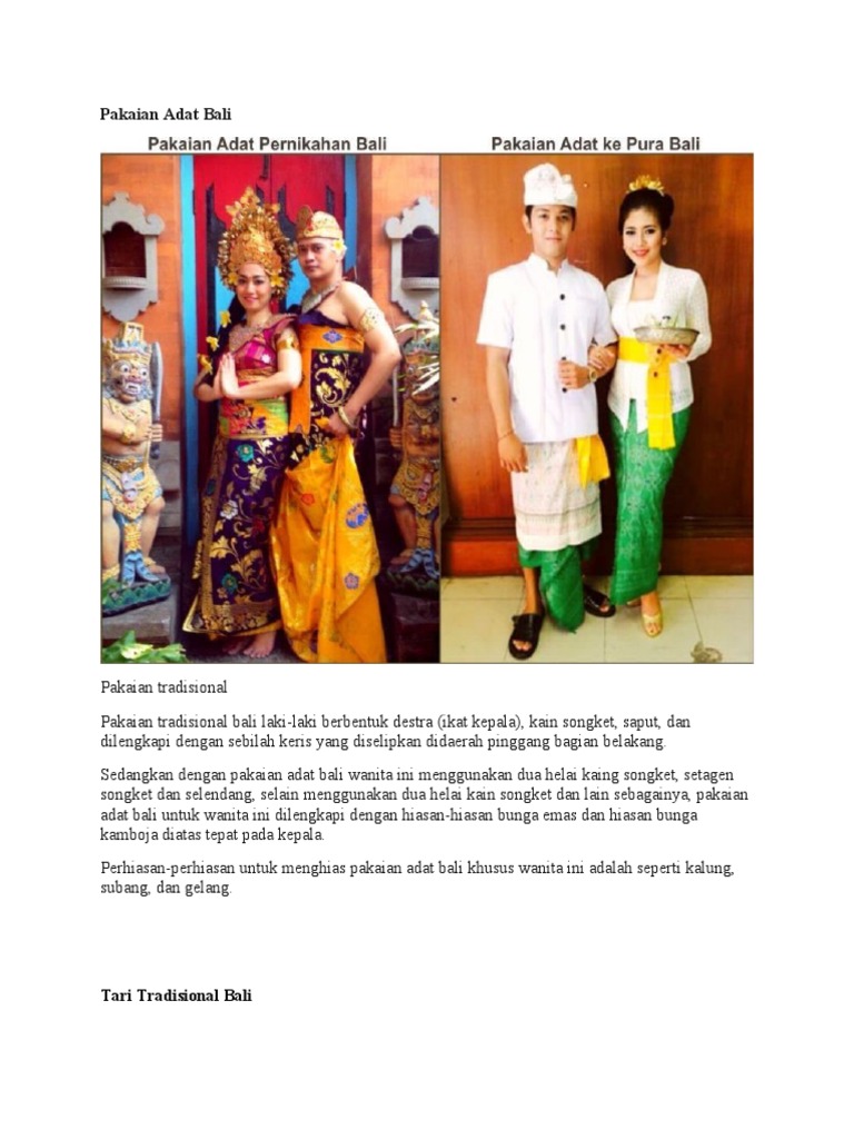 Pakaian Adat Bali | PDF