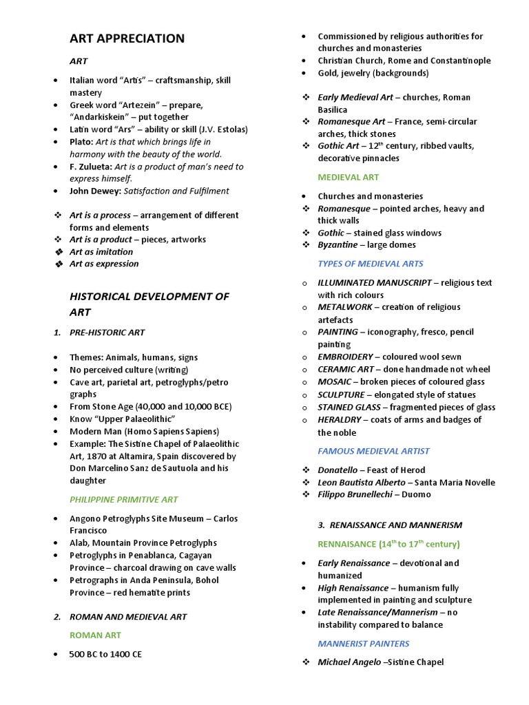 Art Appreciation | PDF | Dances | Composition (Visual Arts)