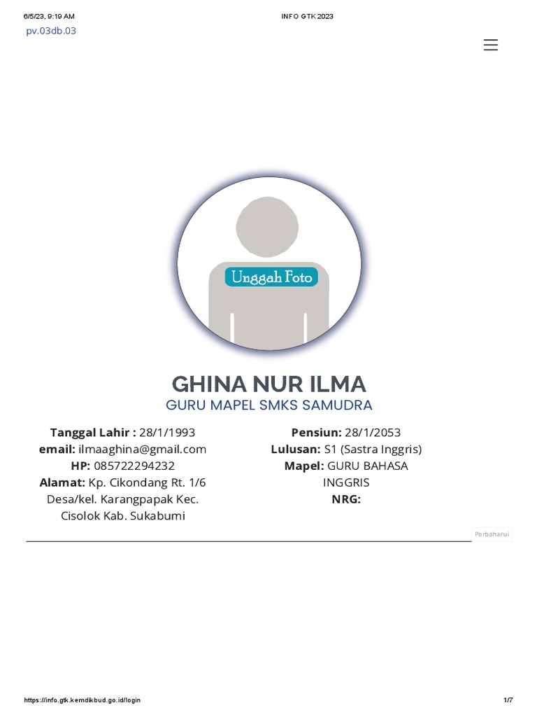 Info GTK - Ghina Nur Ilma | PDF
