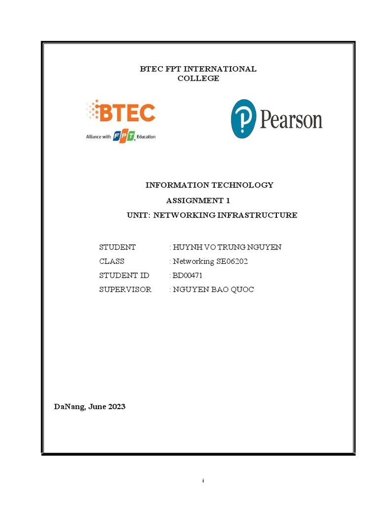 Networking Infrastructure Assignment | PDF | Computer Network | Network ...