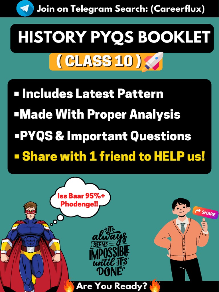 History PYQ Booklet class 10 cbse boards | PDF