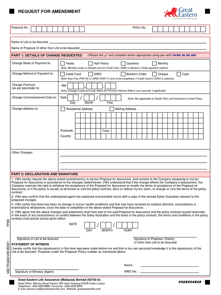 GE Amendment Form | PDF | Credit Card | Payments