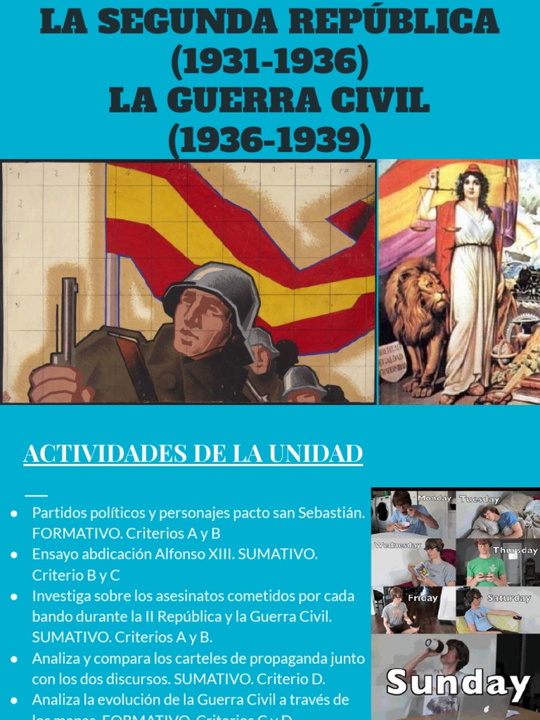 M5 Ud 3 HISTORIA La Segunda República y La Guerra Civil | PDF | guerra civil Española ...
