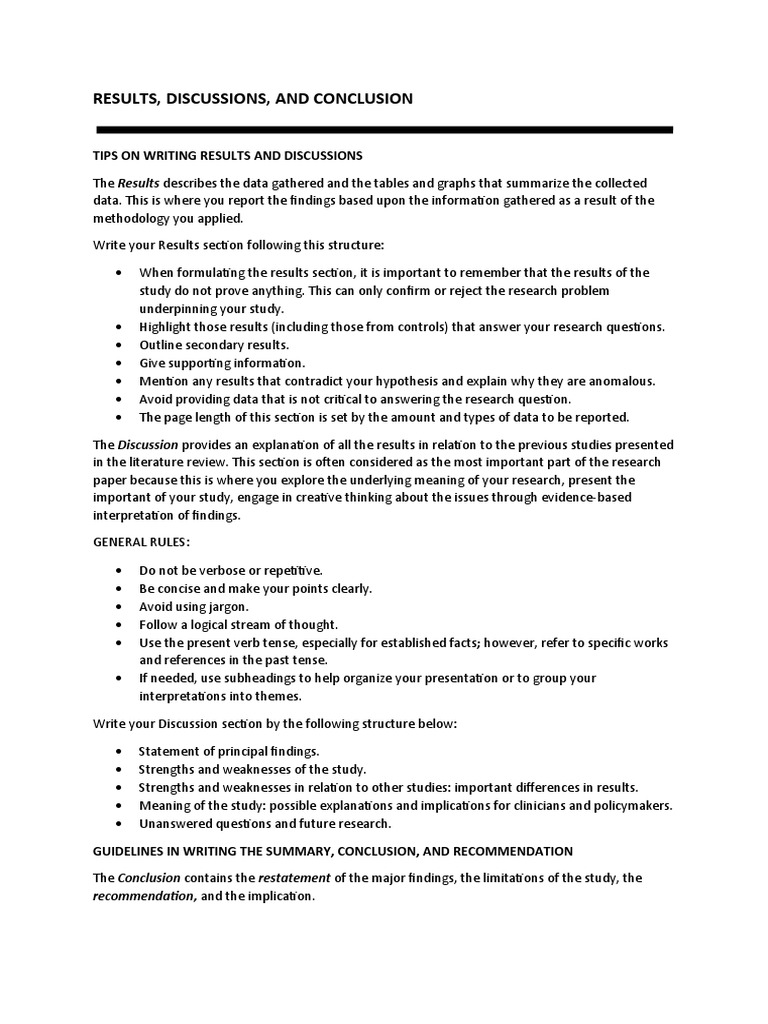 Writing Effective Results and Discussions | PDF | Thought | Methodology
