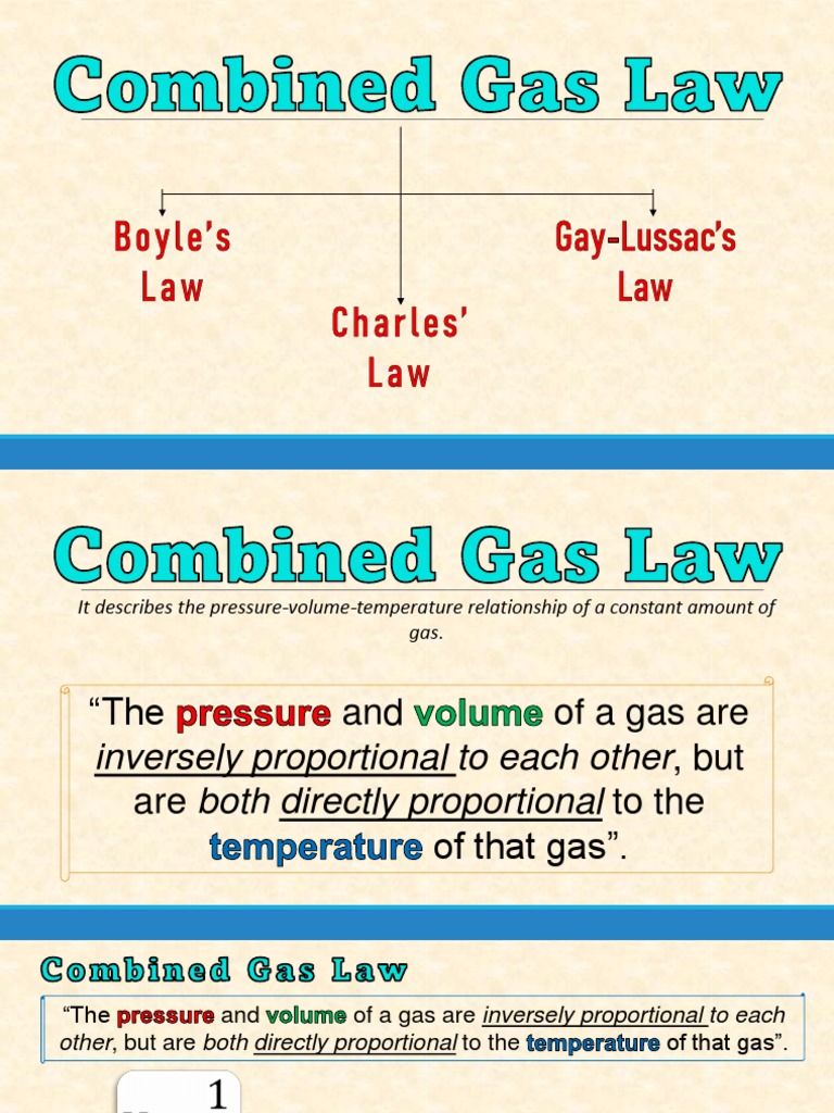 Combined Avogadro's and Ideal Gas Laws (1) | PDF