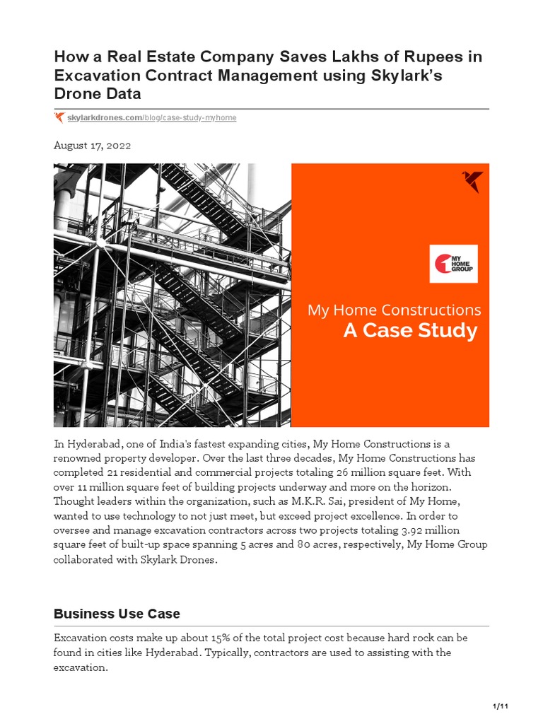 How A Real Estate Company Saves Lakhs of Rupees in Excavation Contract ... How A Real Estate Company Saves Lakhs of Rupees in Excavation Contract ...
