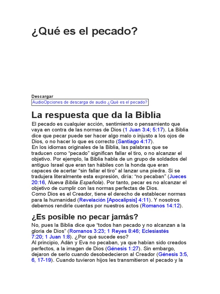 Pecado - 1 | PDF | Pecado | Creencia religiosa y doctrina