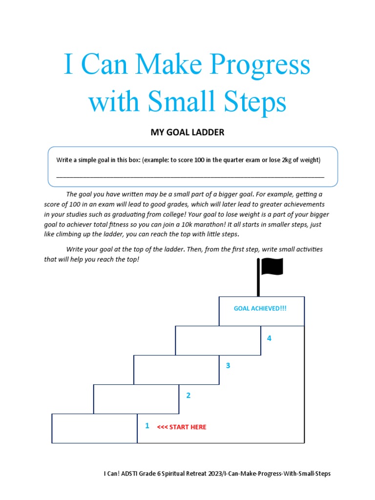 Small Steps to Achieve Goals | PDF