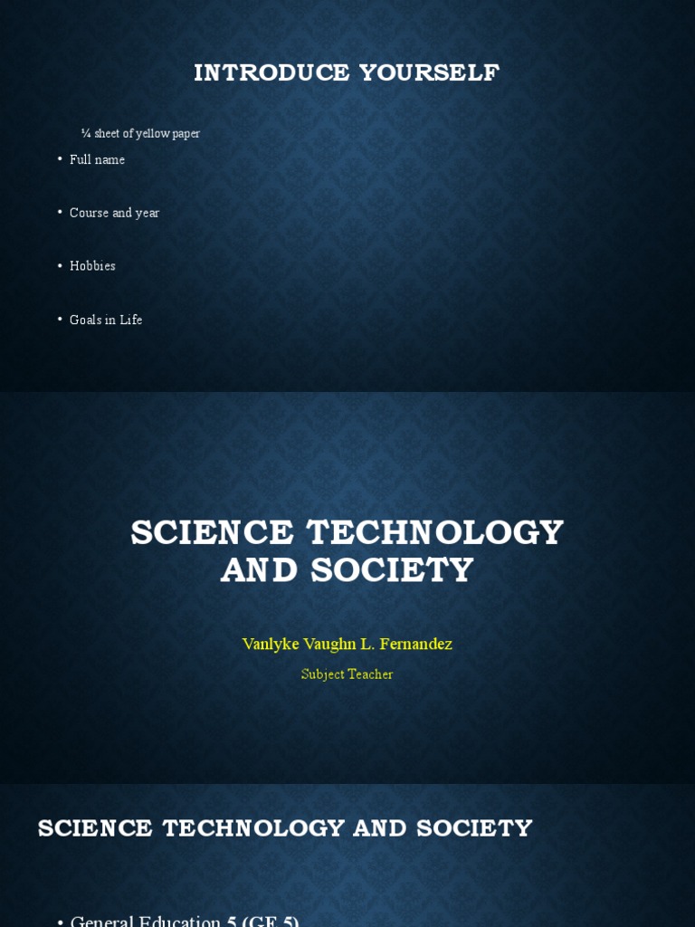 Science Technology and Society Orientation | PDF | Science | Society