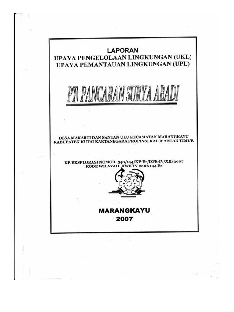 PSA - Laporan UKL & UPL | PDF