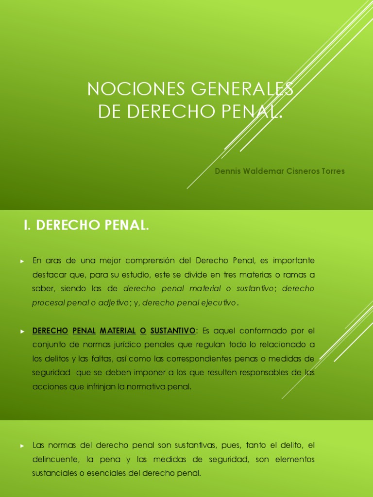 Nociones Generales de Derecho Penal. | PDF | Derecho penal | Castigos