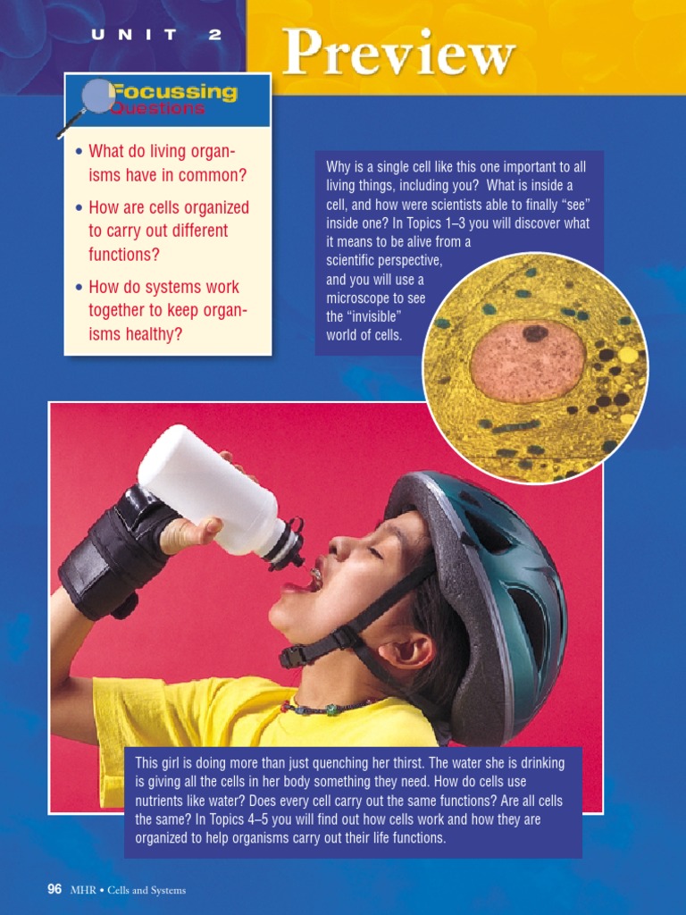 Unit 2 Cells and Body Systems | PDF | Microscope | Electron Microscope