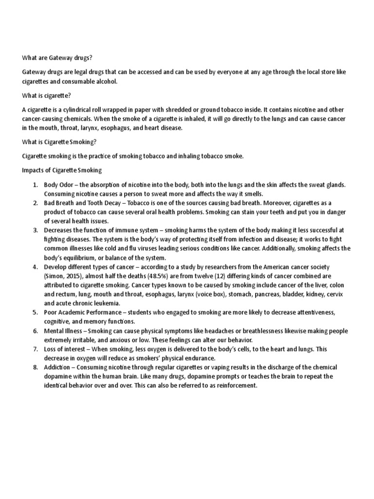 Health 8 q4 | PDF | Cigarette | Addiction