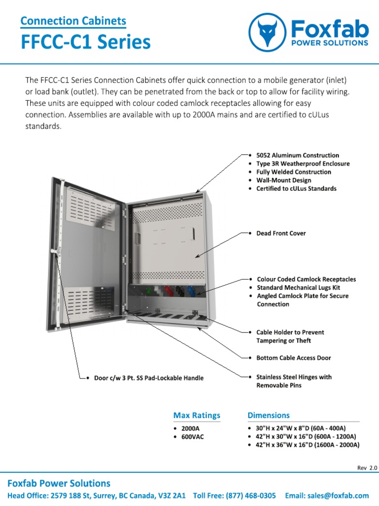 Foxfab FFCC-C1 | PDF | Electrical Equipment | Power Engineering