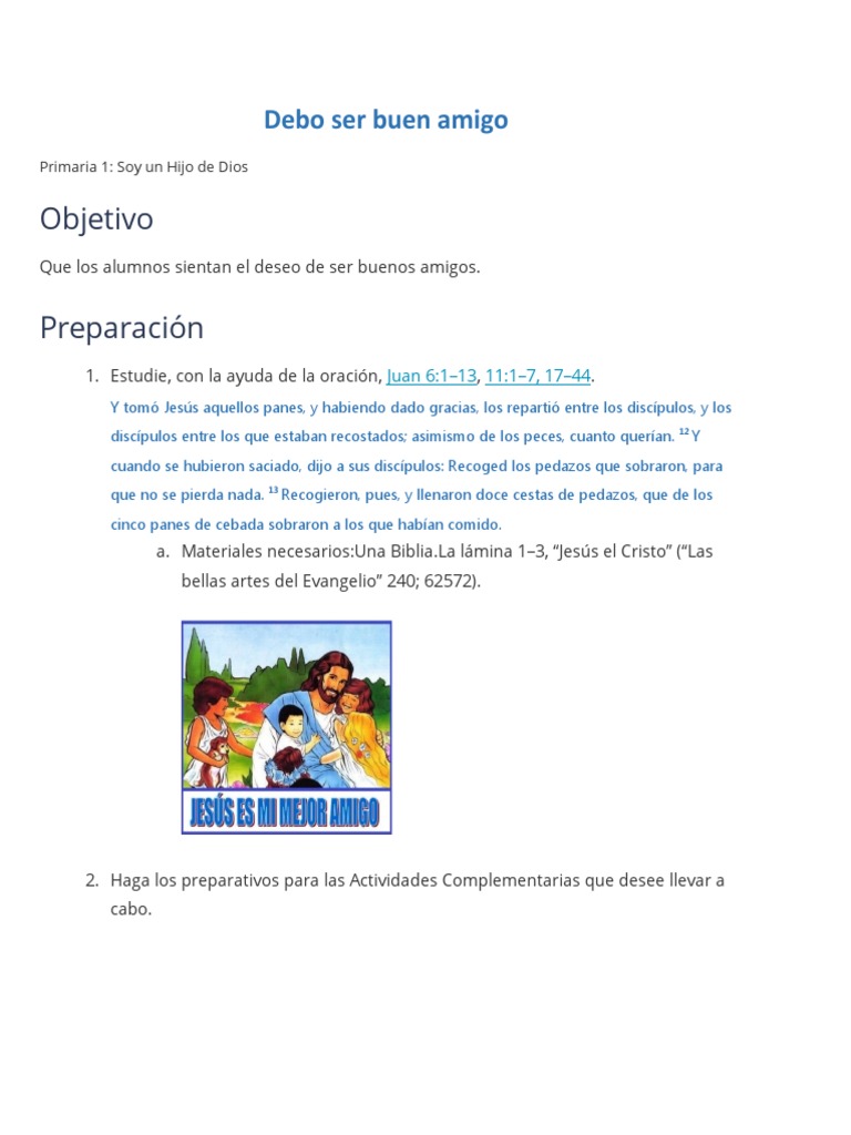 Debo Ser Buen Amigo | PDF | Lázaro De Betania | Jesús