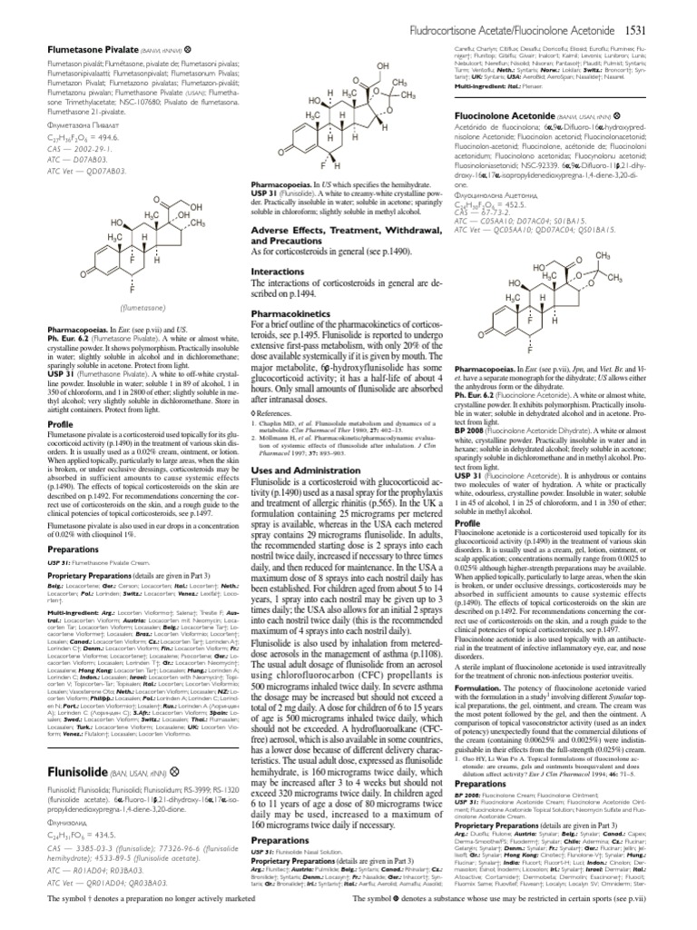 Fluocinolone Acetonide | PDF | Topical Medication | Corticosteroid