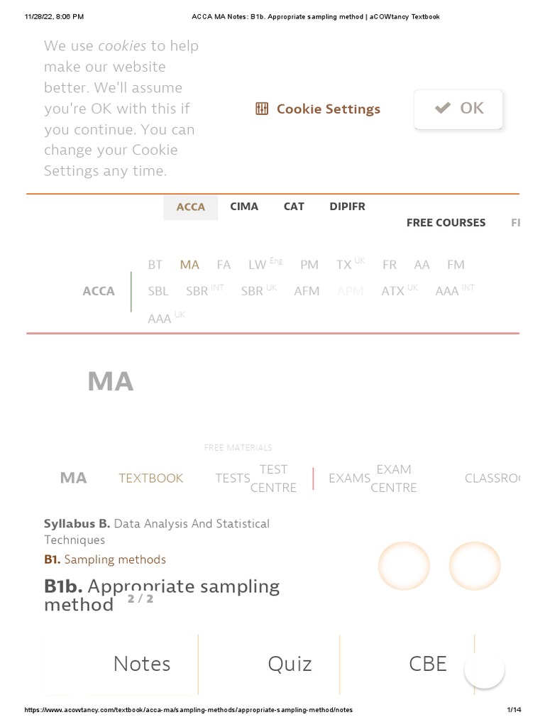 ACCA MA Notes_ B1b. Appropriate sampling method _ aCOWtancy Textbook ...