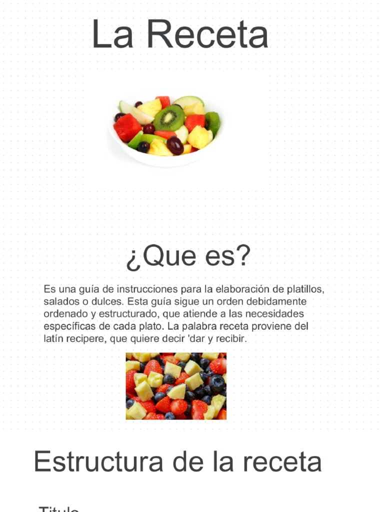 La receta | PDF