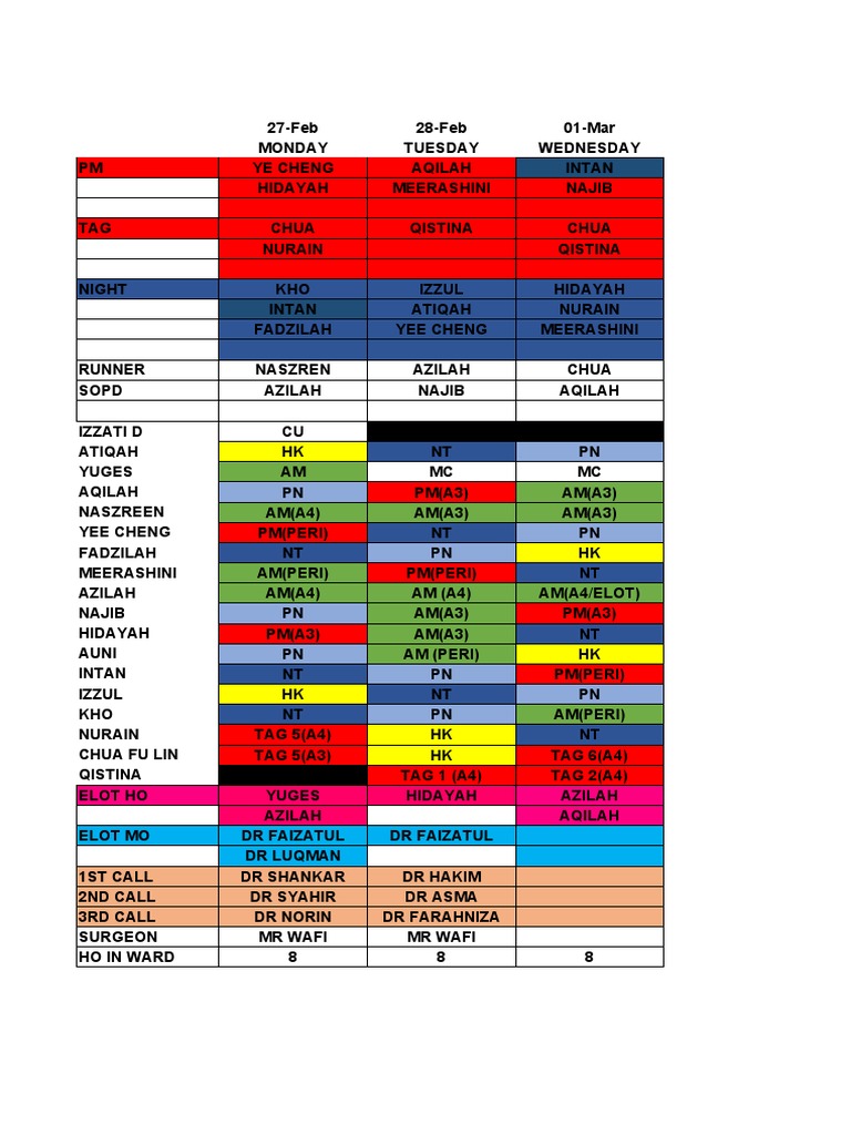 February 2023 PM Shift Schedule | PDF