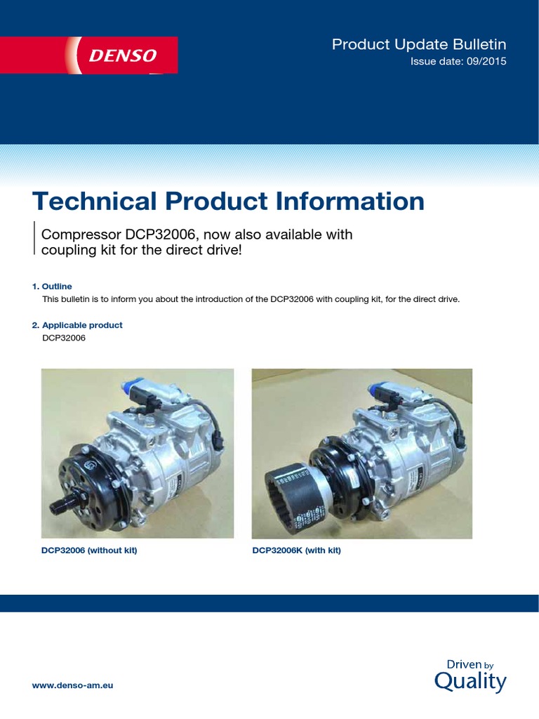 1663935546 EN_AC_Compressor_DCP32006K-Kit-bulletin | PDF