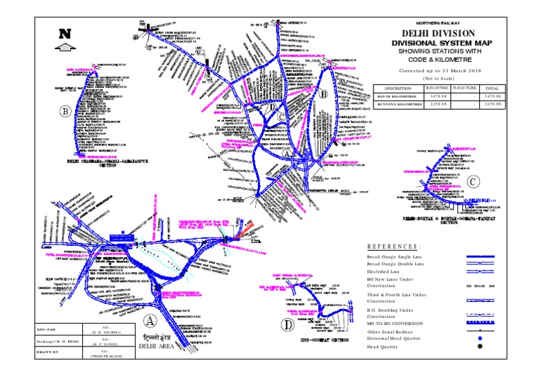Delhi Division Railway Map Overview | PDF
