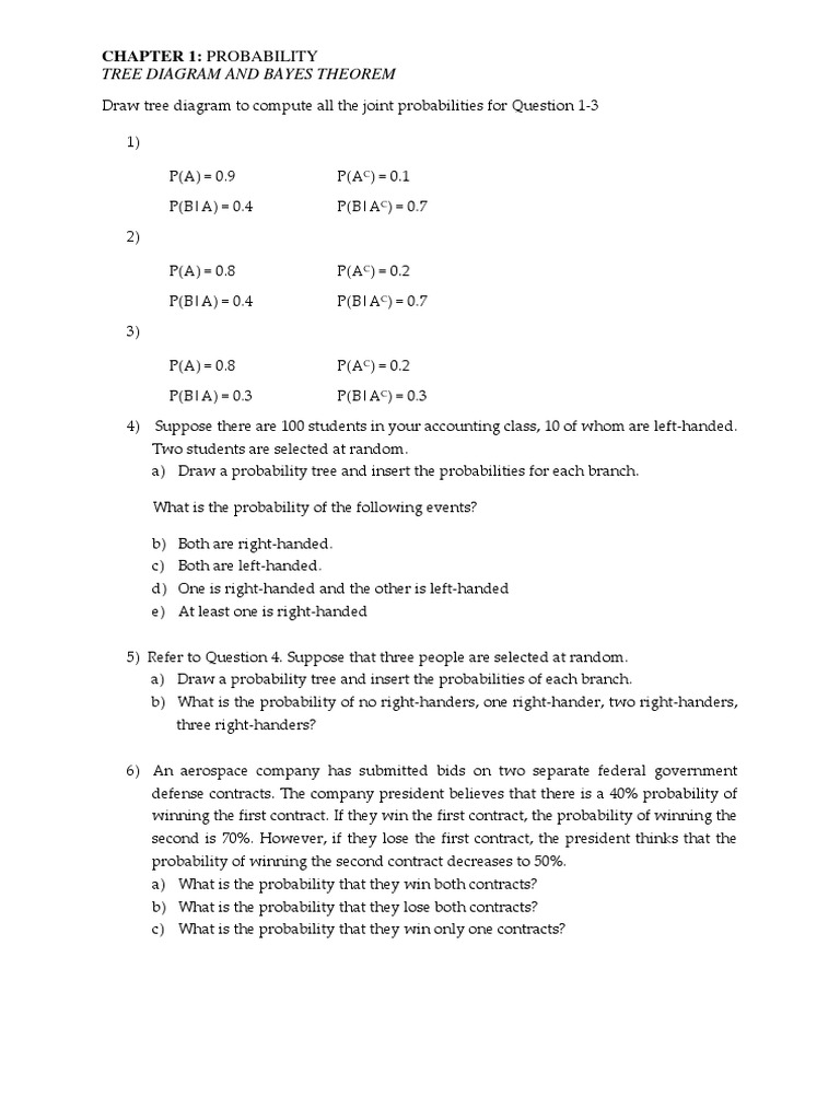 Probability Exercises for Students | PDF | Medical Diagnosis