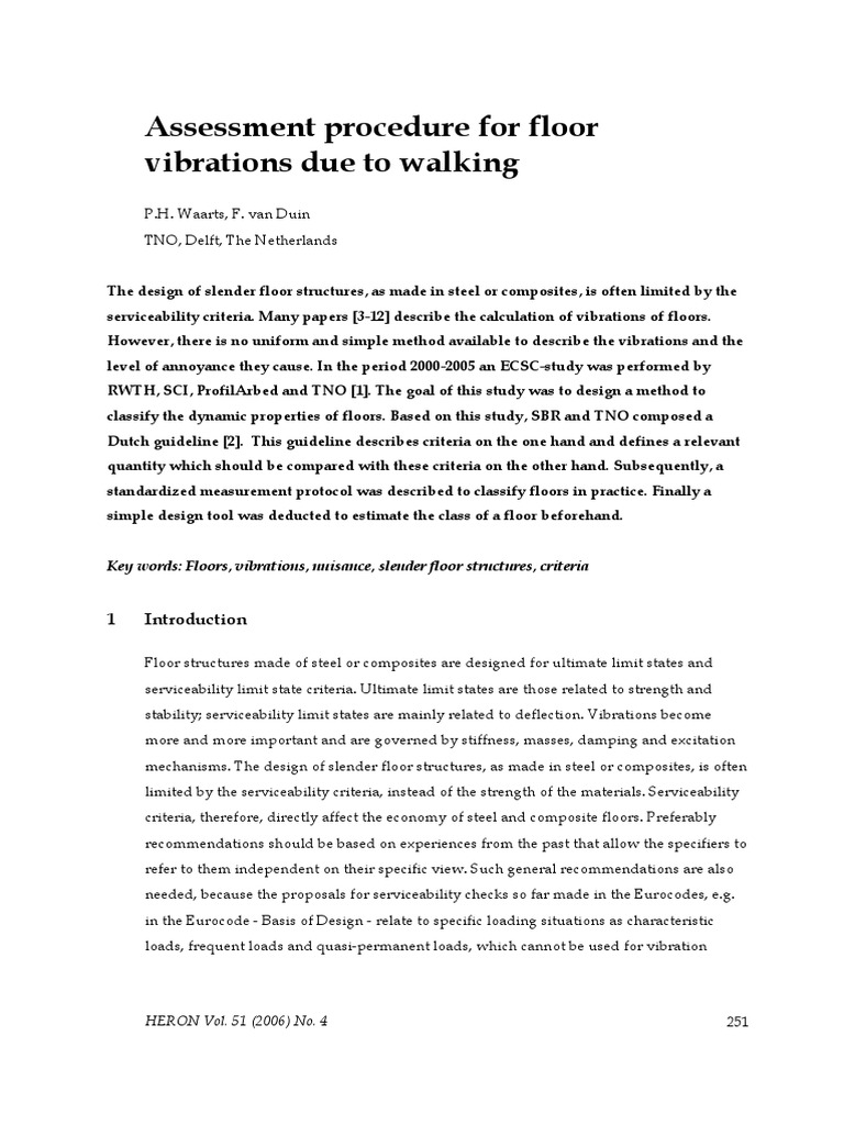 Floor Vibration Measurement Guidelines | PDF | Spectral Density | Root ...