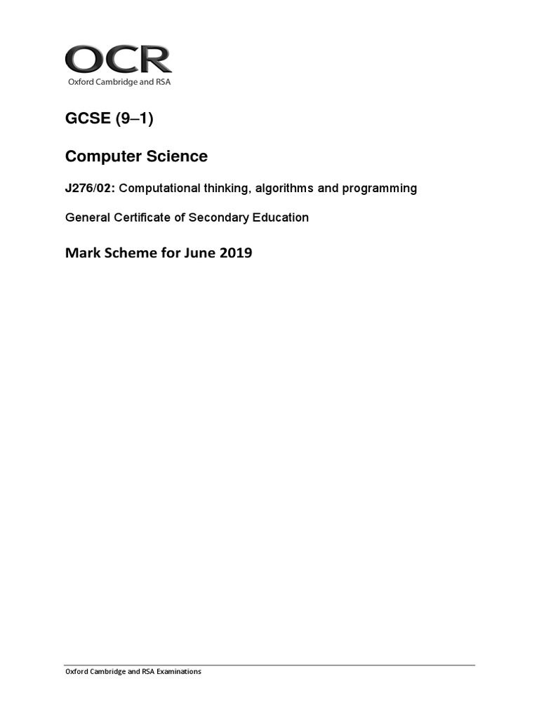 j276_02-may-2019-ms-ocr-gcse-computer-science | PDF | Sampling (Signal ...