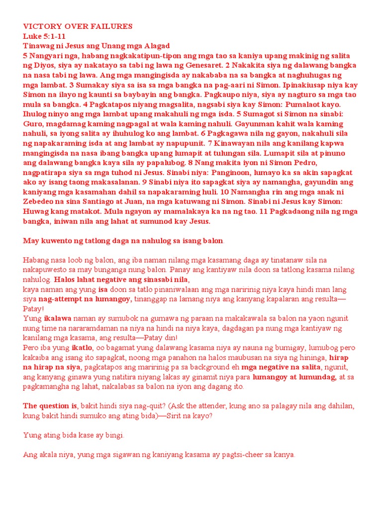 Victory Over Failures | PDF