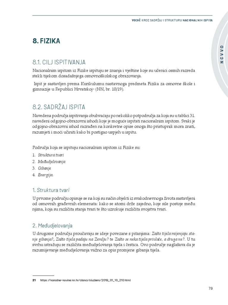 Nacionalni Ispit 2023 Fizika | PDF