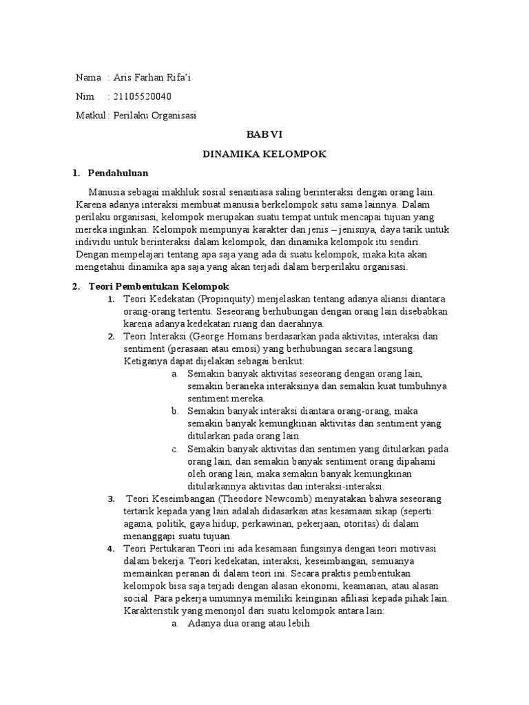 Dinamika Kelompok | PDF